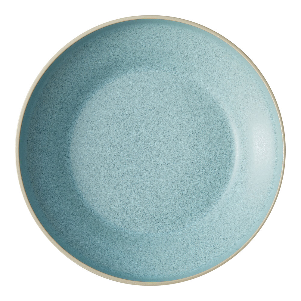 Luzerne Moira by Oneida 1880 Hospitality 9" Frosted Blue Stoneware Deep ...