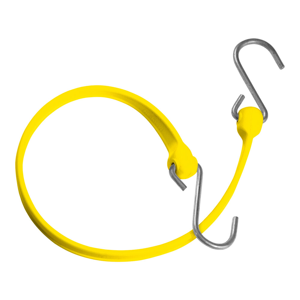 The Better Bungee 12" Yellow Polyurethane Strap with Galvanized Steel S ...