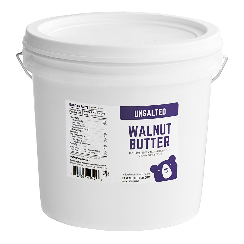 Bare Nut Butter Unsalted Walnut Butter 15 lb.