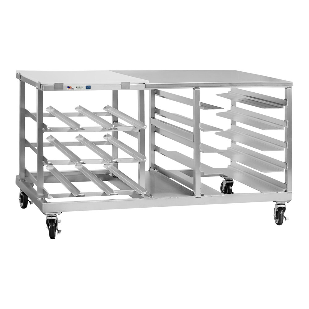 New Age 99135 Prep Table with Stainless Steel Top, Poly Cutting Board ...