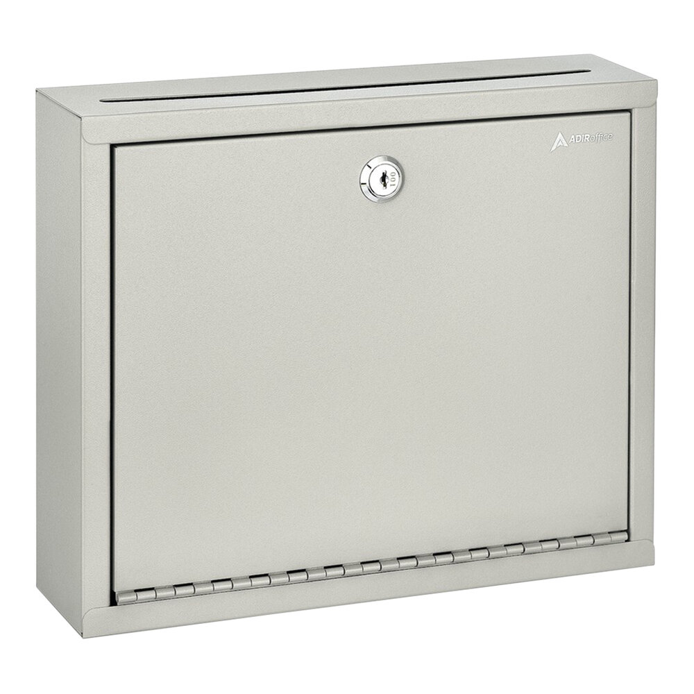 ADIRoffice 12" x 3" x 10" Beige Steel Wall Mounted Multi-Purpose Drop ...