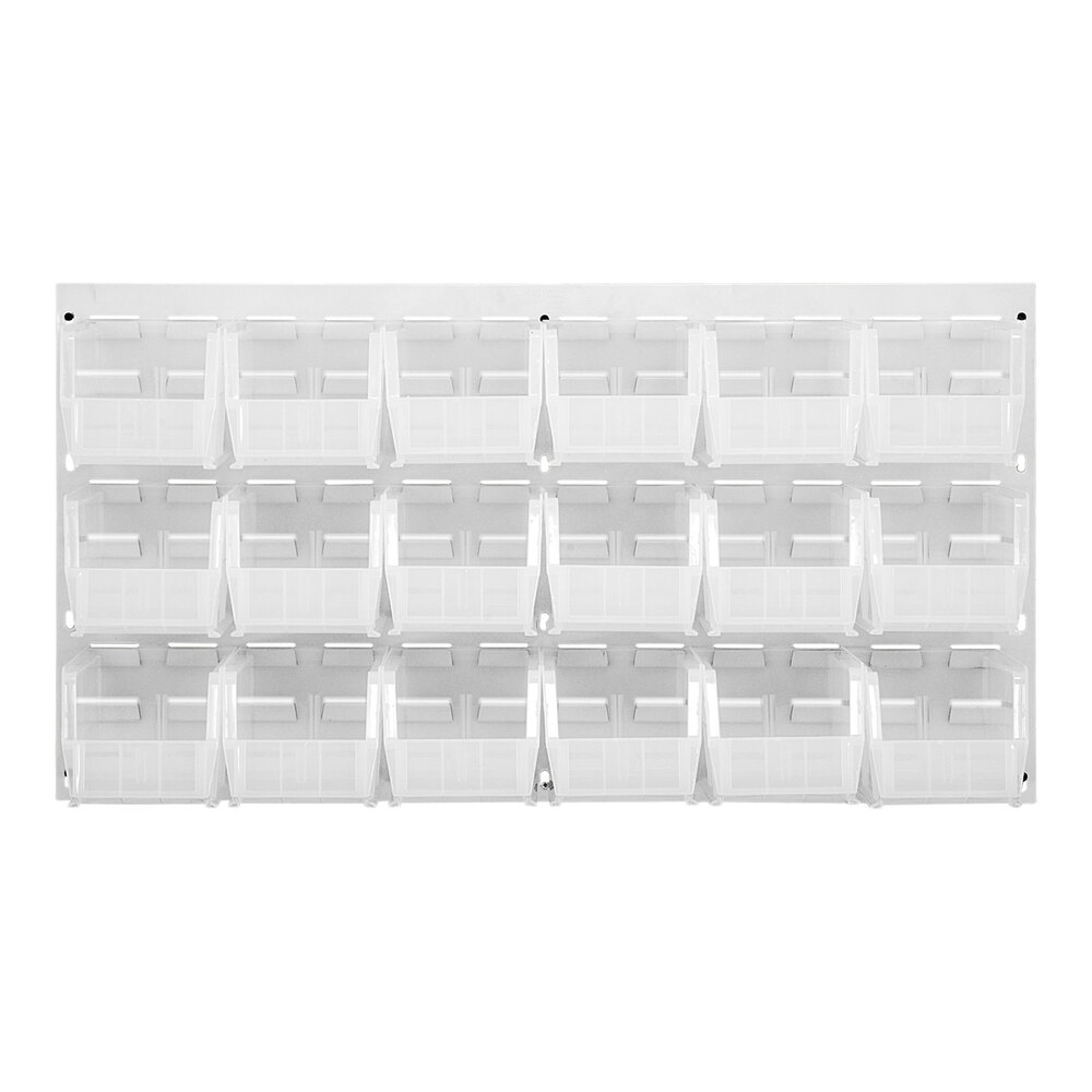 Quantum 36" x 19" White Steel Louvered Panel with (18) 10 7/8" x 5 1/2 ...