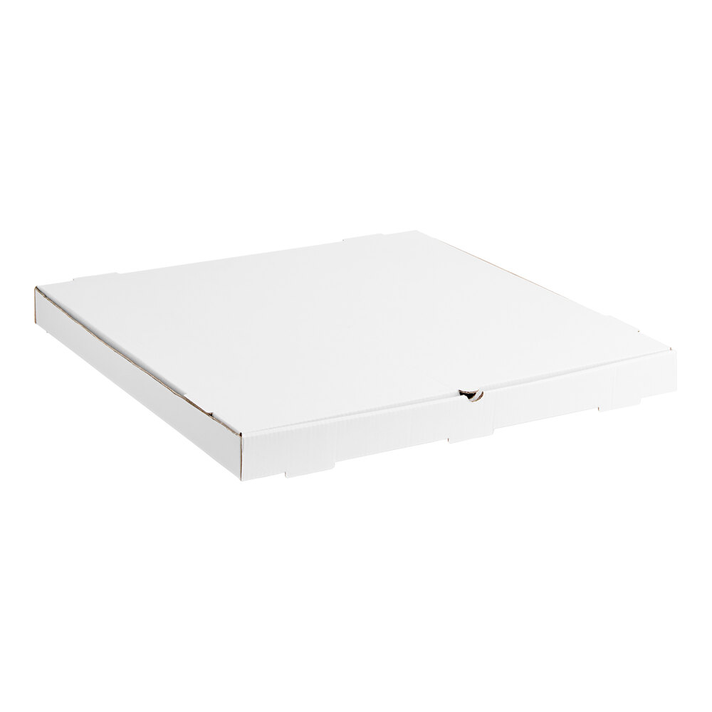 Choice 24" x 24" x 2" White Customizable Corrugated Plain Pizza Box ...