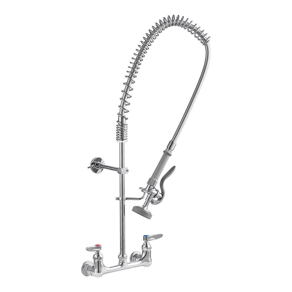 T&S B-0133-B-16R EasyInstall Wall-Mounted Pre-Rinse Faucet with 16 ...