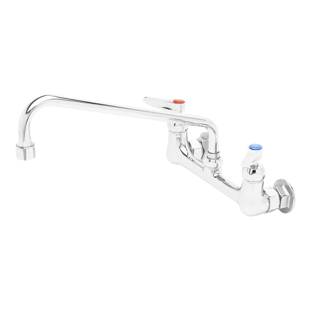 T&S B-0231-V22-CREK Wall-Mounted Pantry Faucet with 12" Swing Nozzle ...