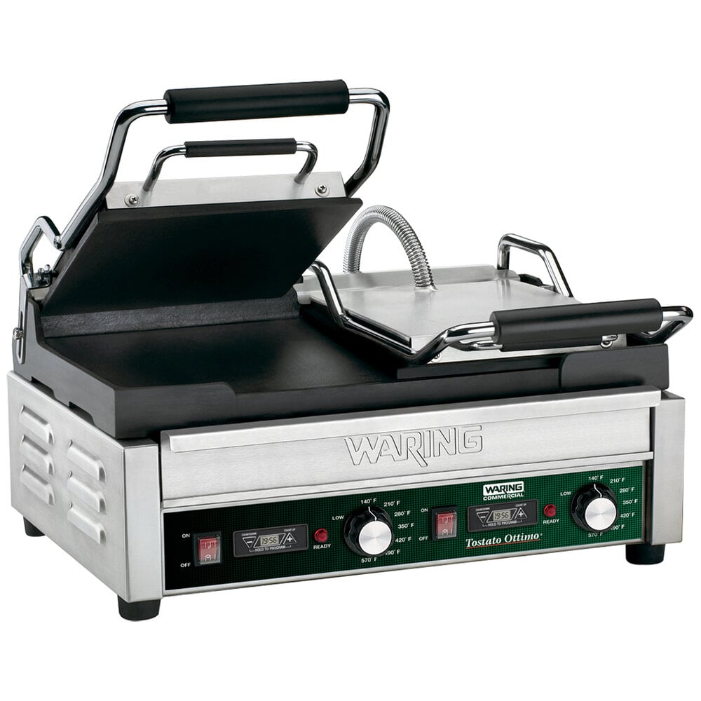 Waring WFG300T Tostato Ottimo Smooth Top & Bottom Dual Panini Sandwich ...