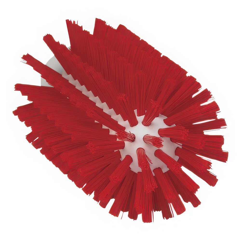 Vikan 3" Red Stiff Polyester Tube Brush Head 5380774