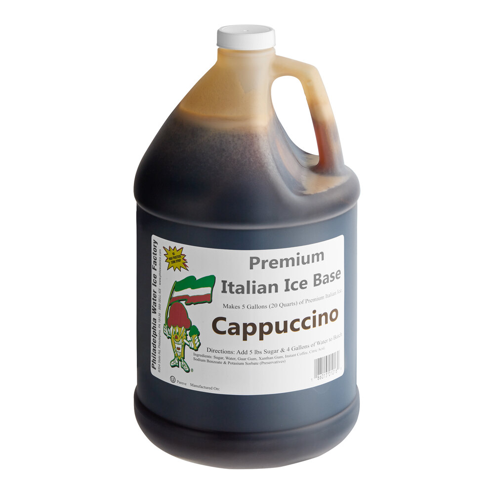 Philadelphia Water Ice Cappuccino Italian Ice Base 1 Gallon - 4/Case
