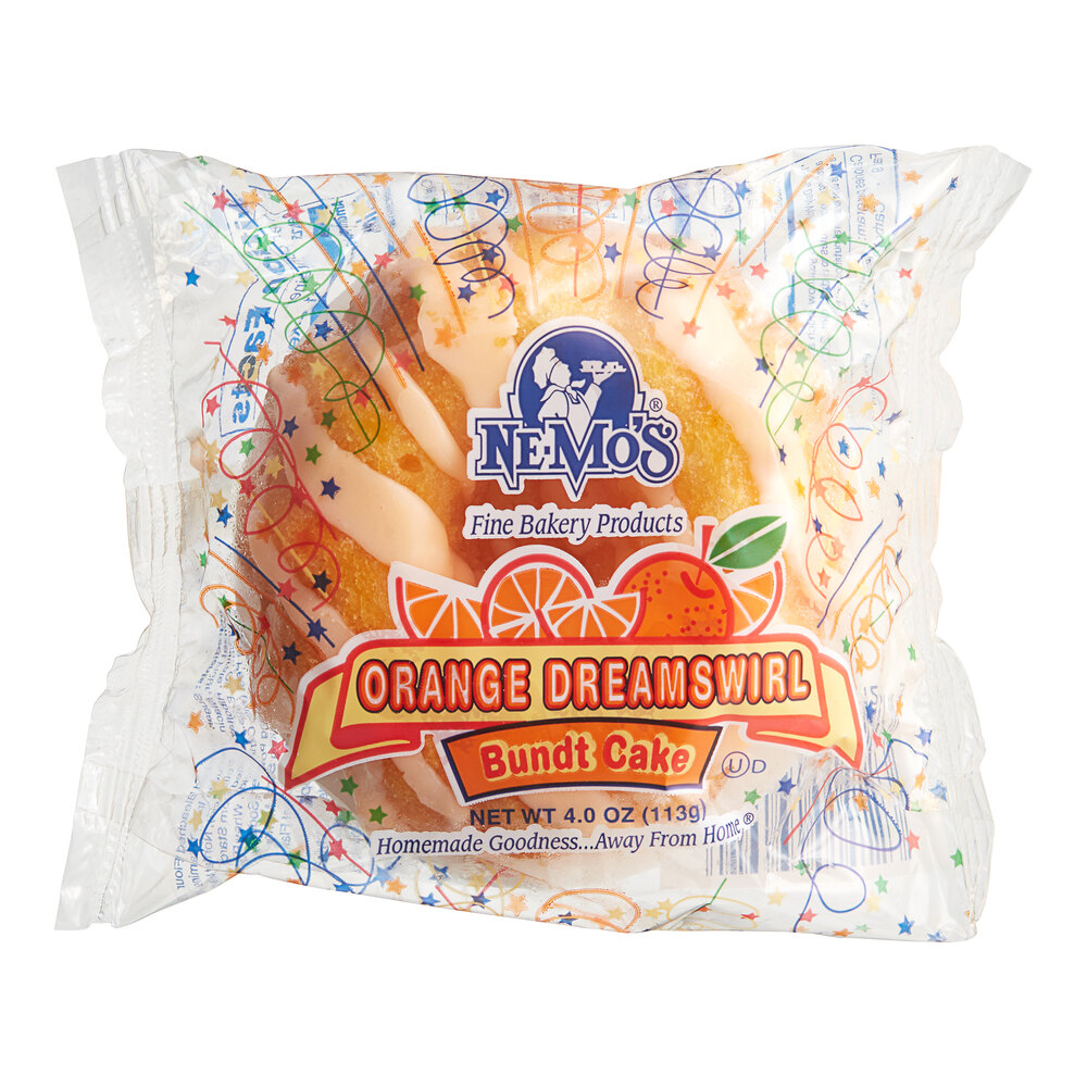 Ne-Mo's Bakery Frozen Individually Wrapped Orange Dreamswirl Bundt Cake ...