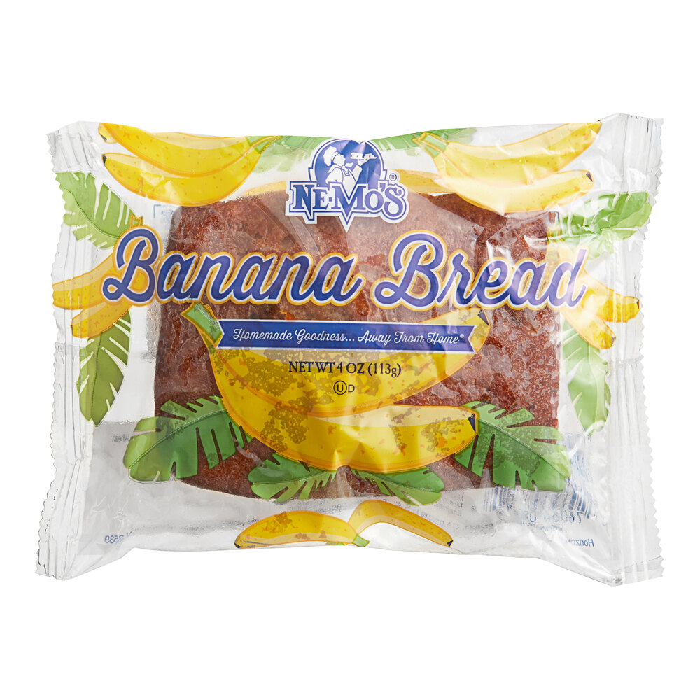 Ne-Mo's Bakery Frozen Individually Wrapped Banana Cake Bread 4 oz. - 12 ...