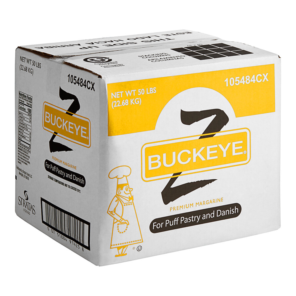 Stratas Buckeye Z Puff Pastry and Danish Margarine Shortening 50 lb.