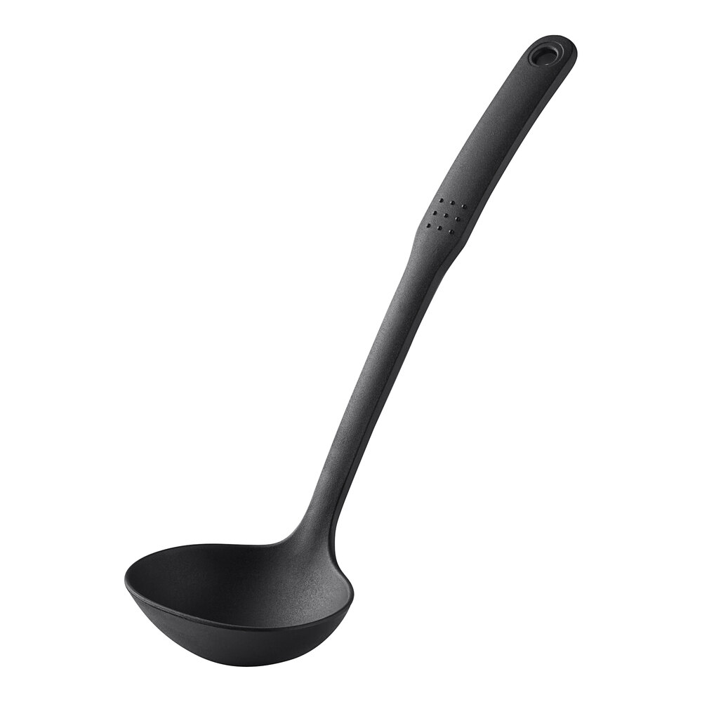 Choice 4 oz. Black Heat-Resistant Nylon Ladle