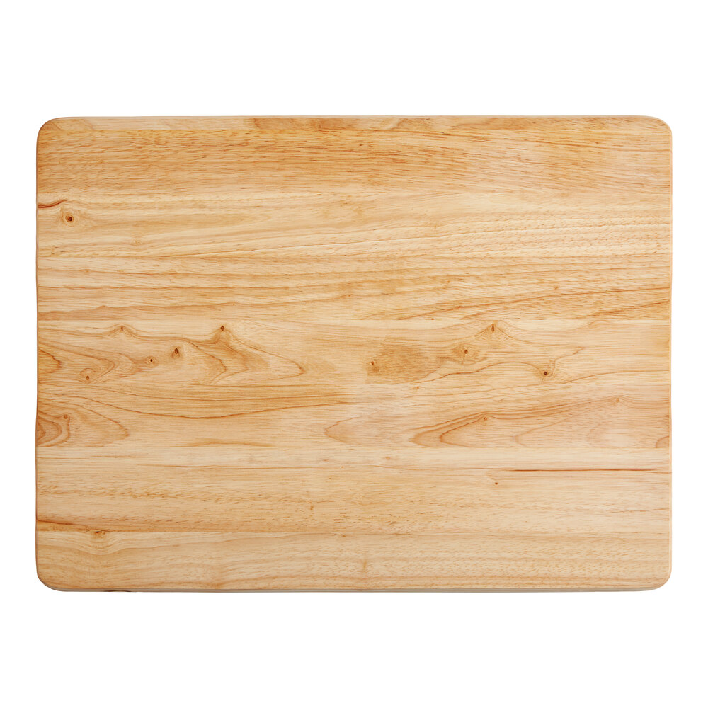 Choice 24" x 18" x 1 3/4" Wood Cutting Board with Rounded Edges