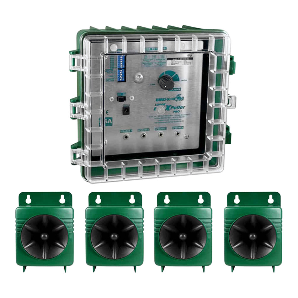 Bird-X SBXP-PRO-2 Super BirdXPeller Pro 4-Speaker Sonic Deterrent ...