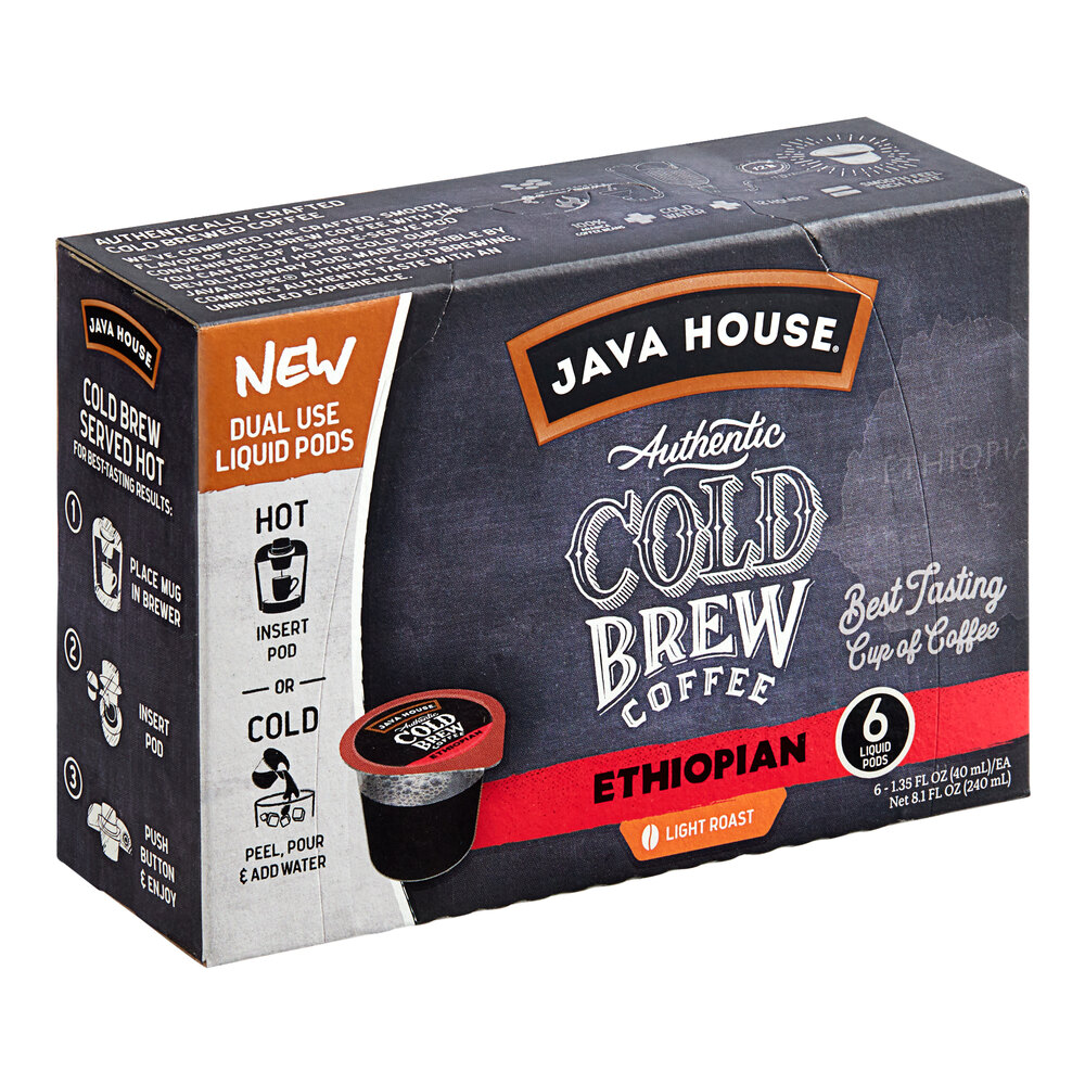 Java House Ethiopian Cold Brew Coffee Single Serve Pod - 36/Case