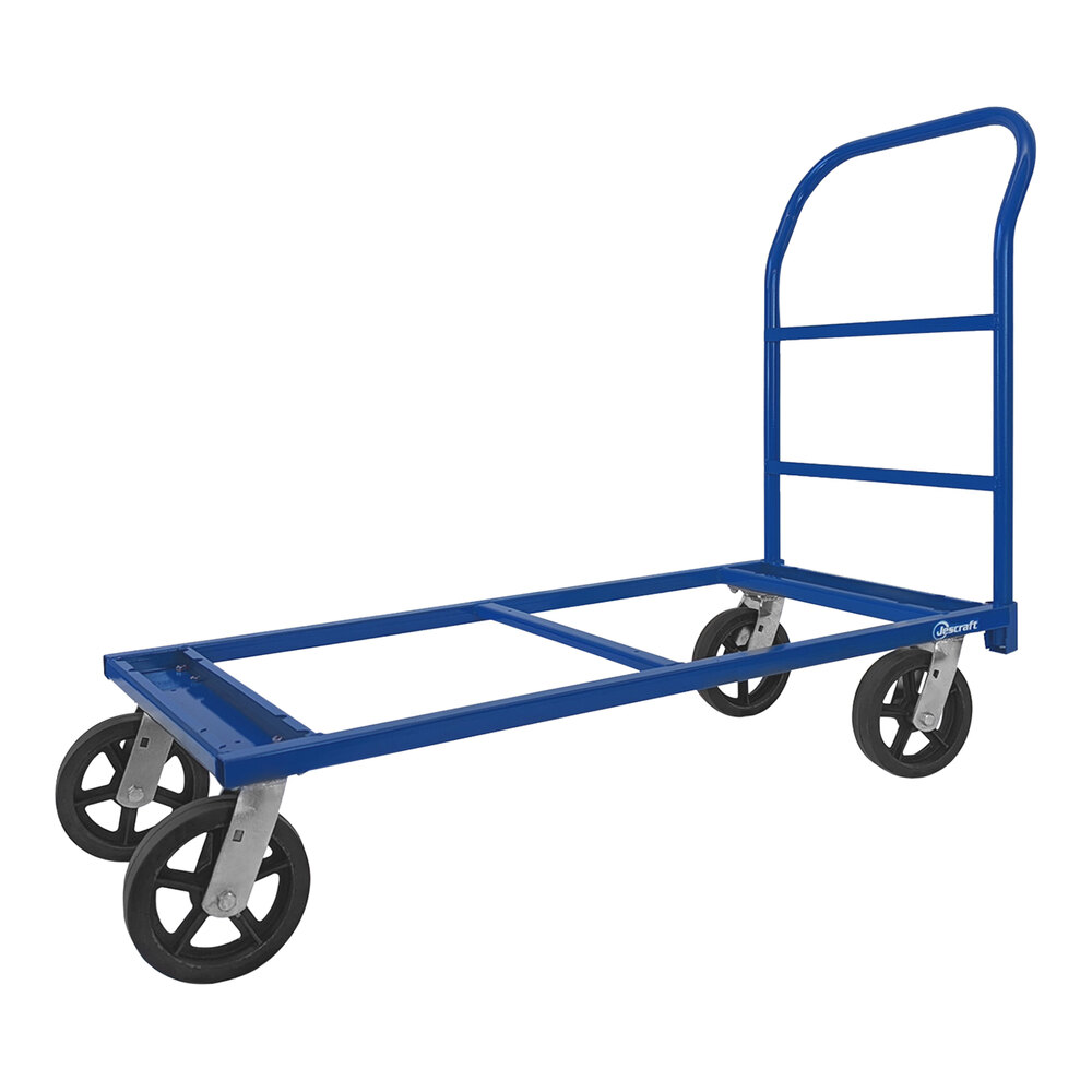 Jescraft 24" x 48" Heavy-Duty Fully Welded Steel Flat Dolly with Push ...