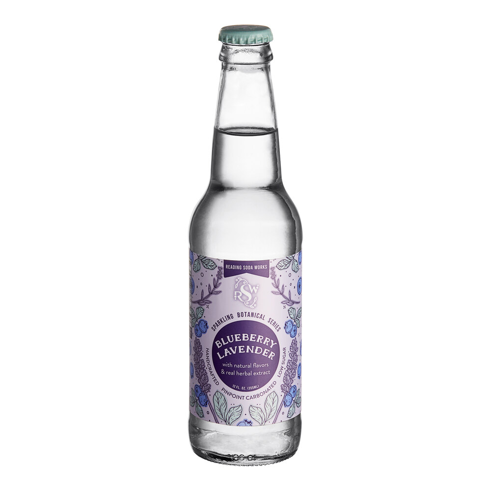 Reading Soda Works Blueberry Lavender Sparkling Botanical Soda 12 fl ...