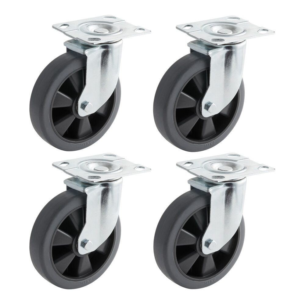 Lancaster Table & Seating 5" Swivel Caster with Poly Tread for Carpeted ...