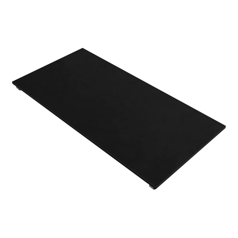 Econoco 47 3/4" x 23 3/4" Black Melamine Base Shelf for Pipeline Double ...