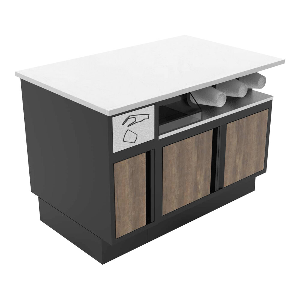 ShopCo 48 5/8" x 30 3/8" x 34" Modular Food and Beverage Cabinet with 1 ...