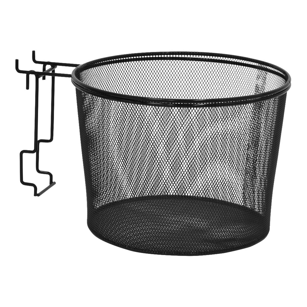 11" x 7 1/2" Black Steel Mesh Basket for Grid & Go Displays