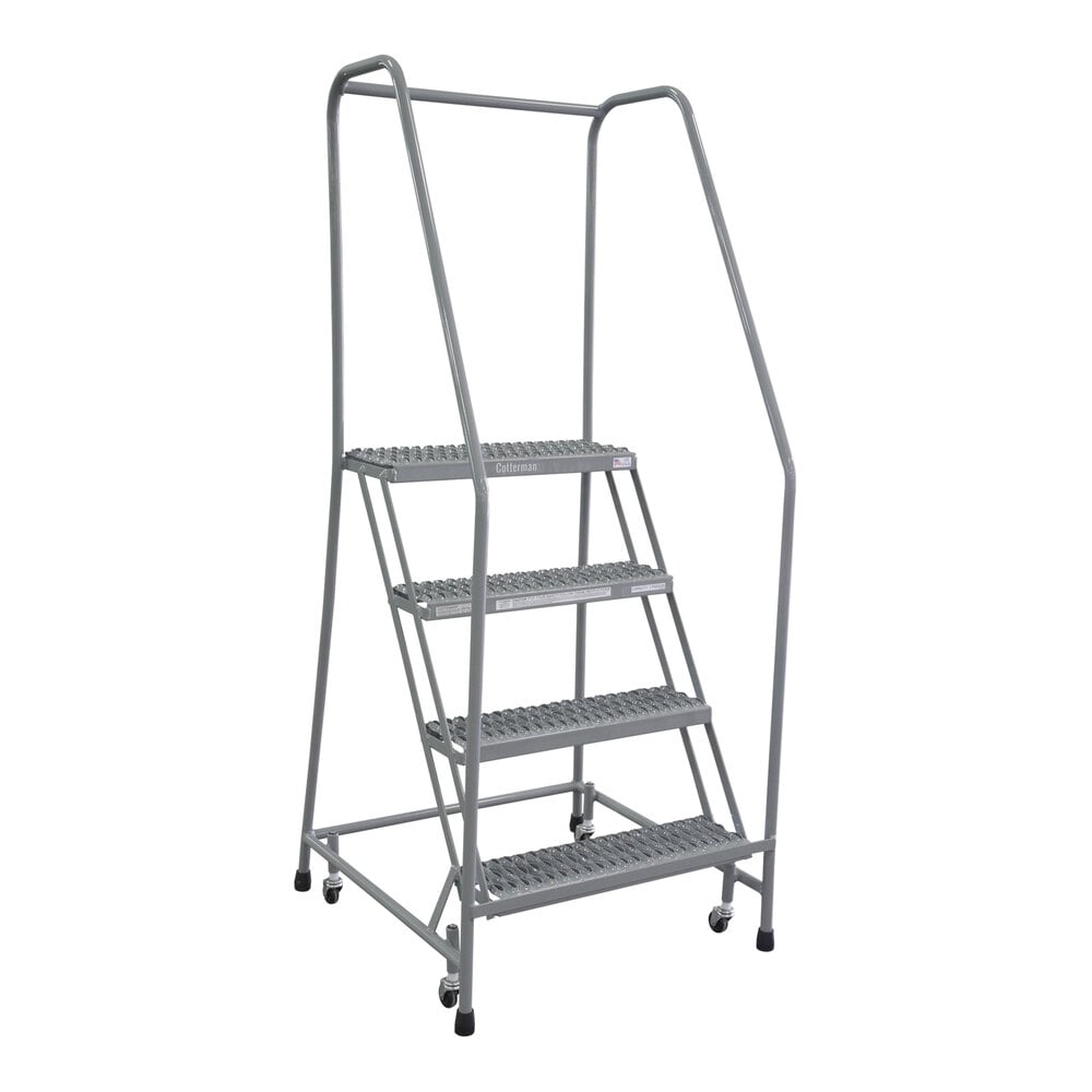 Cotterman Series 1000 24" x 10" x 40" 4-Step Gray Powder-Coated Steel ...