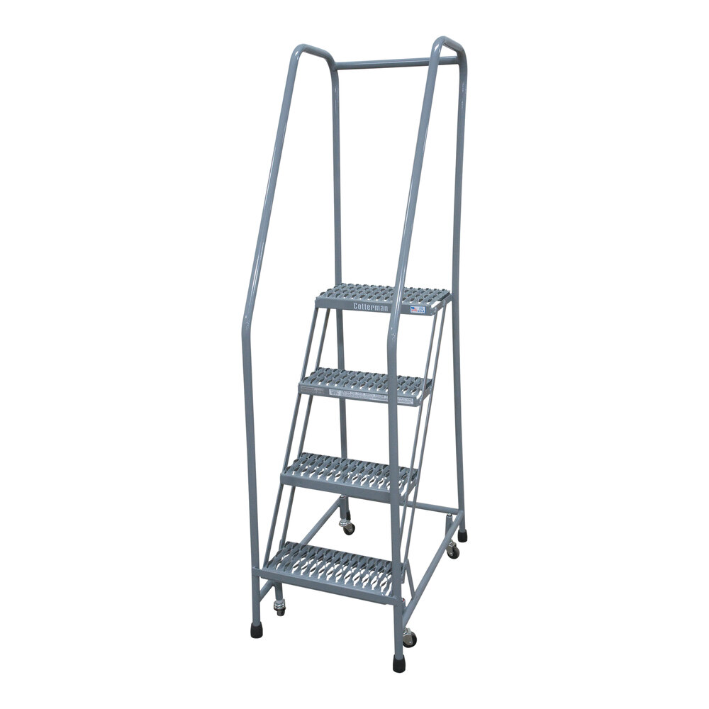 Cotterman Series 1000 16" x 10" x 40" 4-Step Gray Powder-Coated Steel ...