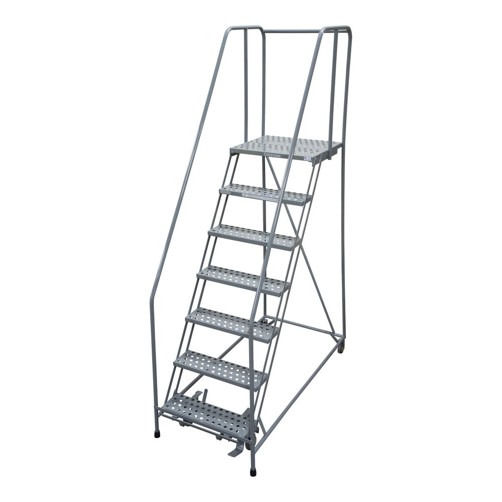 Cotterman Series 1000 24" x 20" x 70" 7-Step Gray Powder-Coated Steel ...