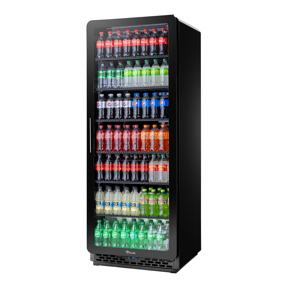 True CVM-27-HC~EGC01 30" Black Refrigerated Contemporary Glass Door ...