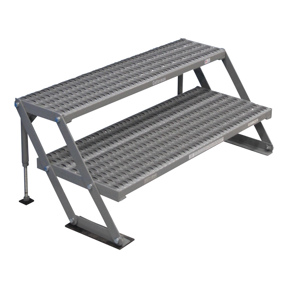 Cotterman Series WP 24" x 12" 2-Step Adjustable Steel Work Platform ...