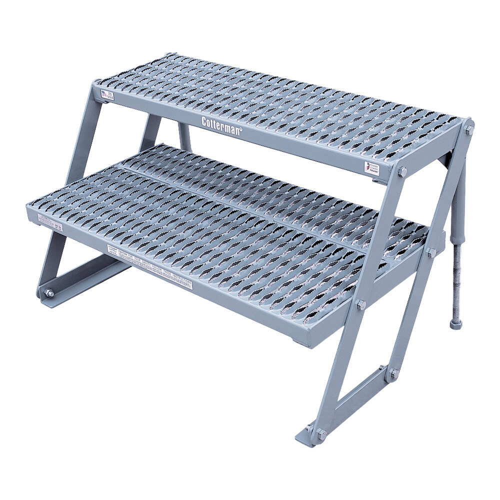 Cotterman Series WP 24" x 12" 2-Step Adjustable Steel Work Platform ...