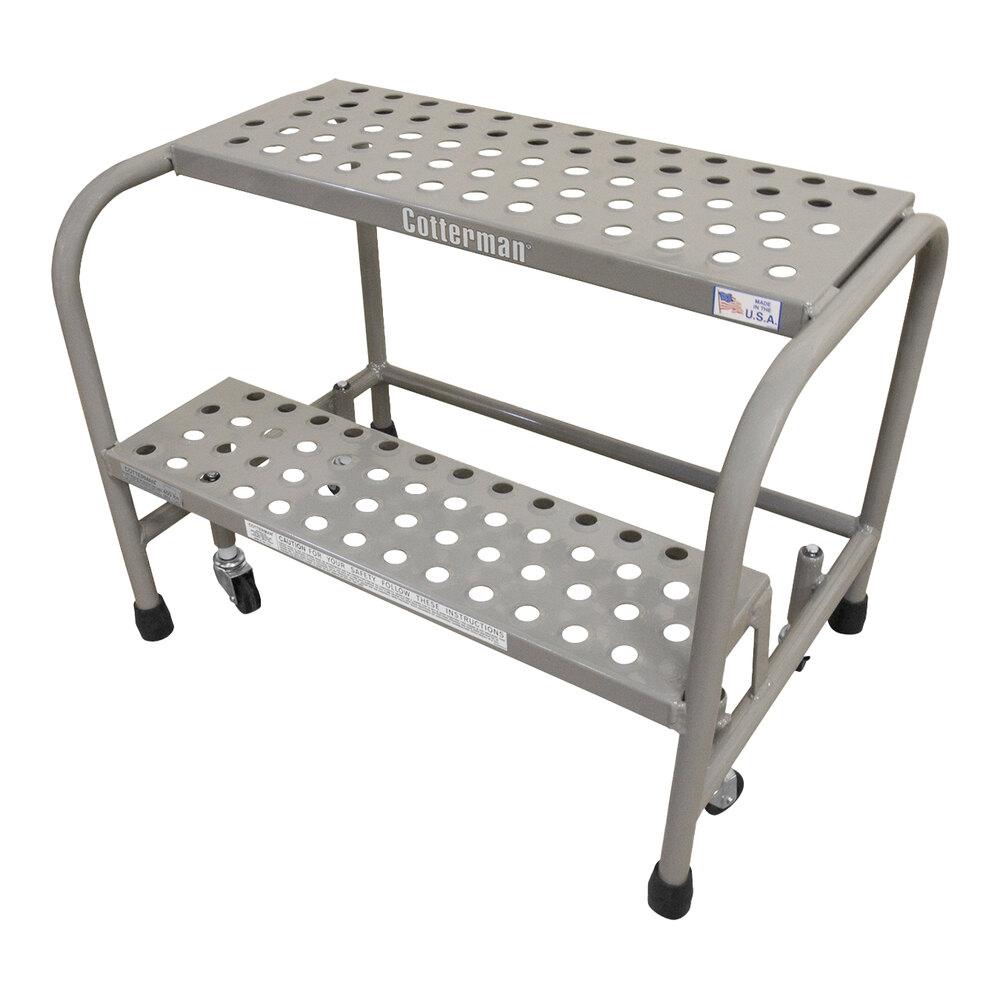 Cotterman Series 1000 16" x 10" x 20" 2-Step Gray Powder-Coated Steel ...
