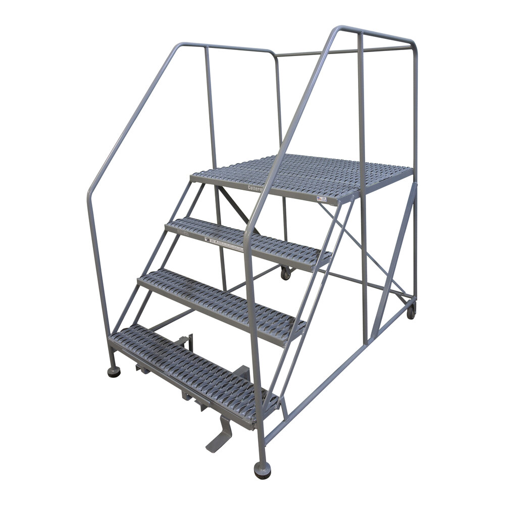 Cotterman Series WP 36" x 48" x 40" 4-Step Gray Powder-Coated Steel ...
