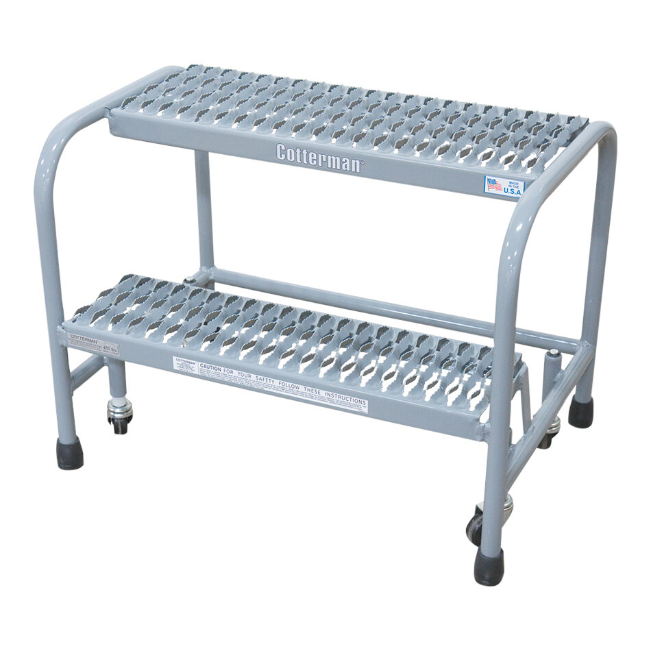 Cotterman Series 1000 16" x 10" x 20" 2-Step Gray Powder-Coated Steel ...