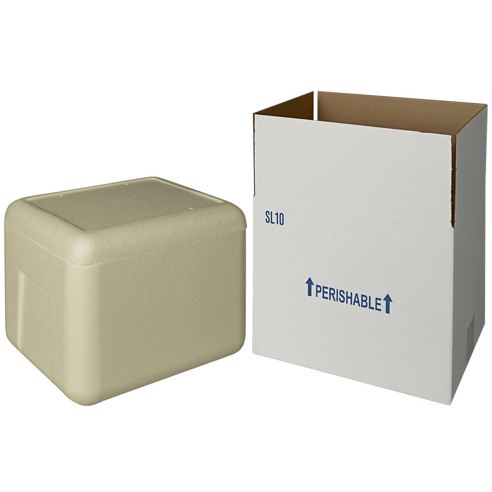 Insulated Shipping Box with Biodegradable Cooler 11 1/8" x 8 1/2" x 9 1 ...