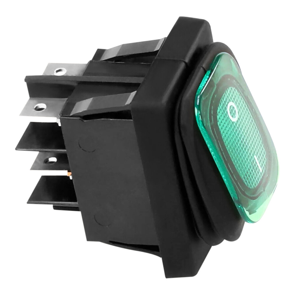 Hatco 02.19.239.00 DPST Green Rocker Switch for HW and CHW Series - 125V