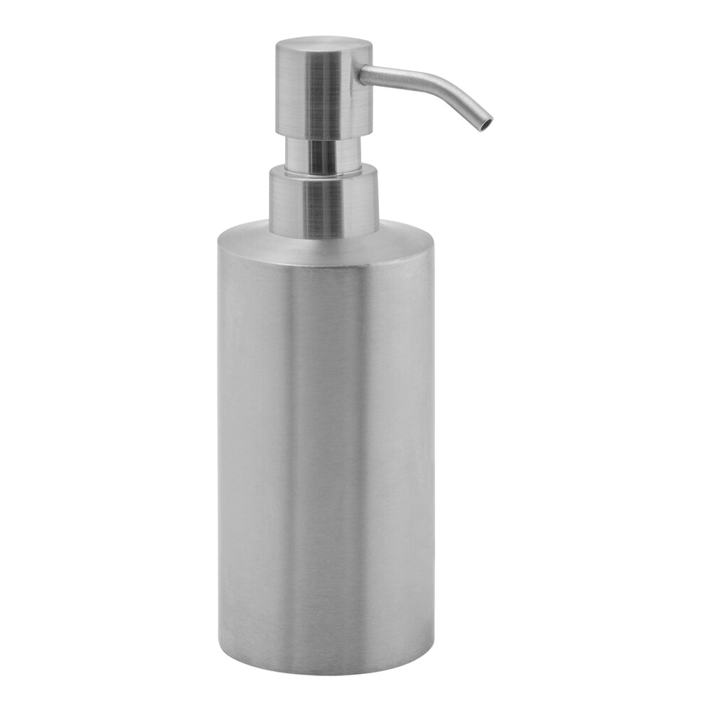 room360 Tokyo 12 oz. Brushed Silver Stainless Steel Soap Dispenser with ...