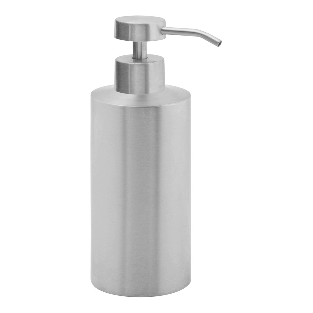 room360 Tokyo 12 oz. Brushed Silver Stainless Steel Soap Dispenser with ...