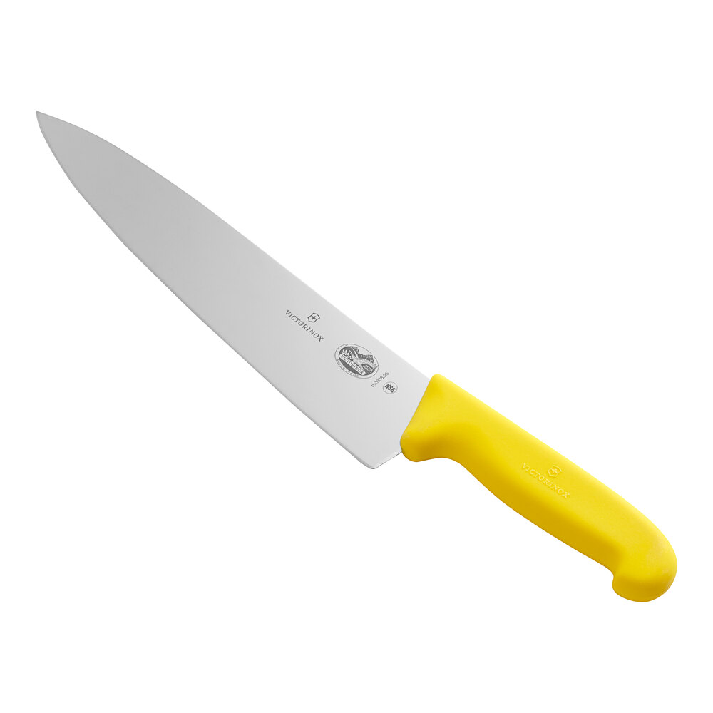 Victorinox 10" Chef Knife with Yellow Fibrox Handle 5.2008.25