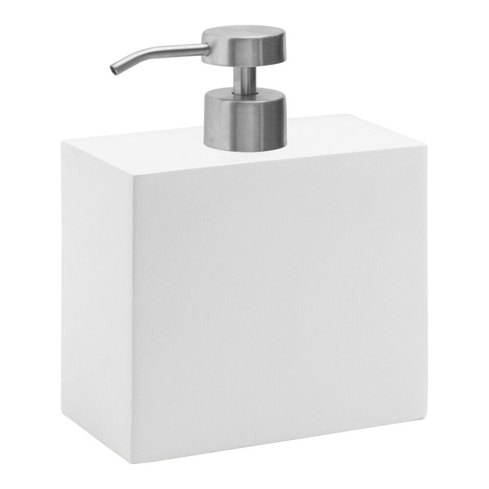 room360 New York 28 oz. Snow Soap Dispenser with Low-Profile Brushed ...