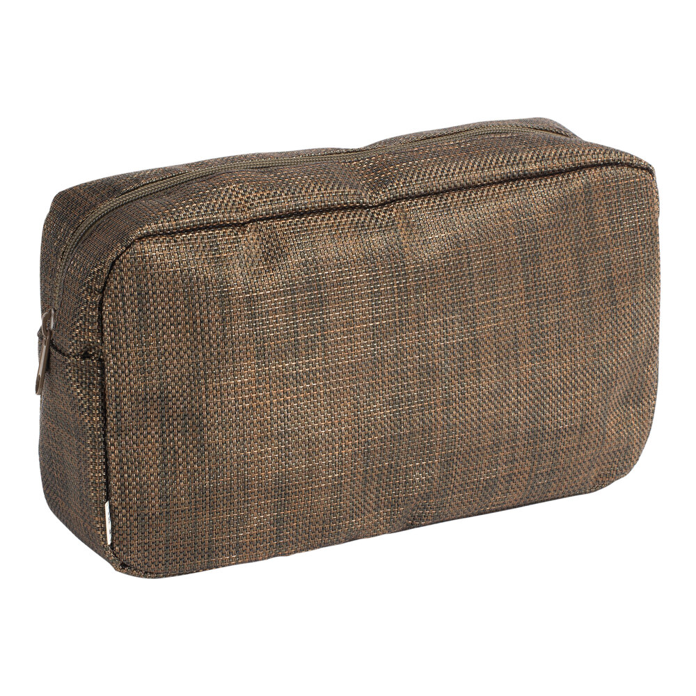 room360 Metroweave 10 3/4" x 3" Mesh Copper Amenity Bag - 12/Pack