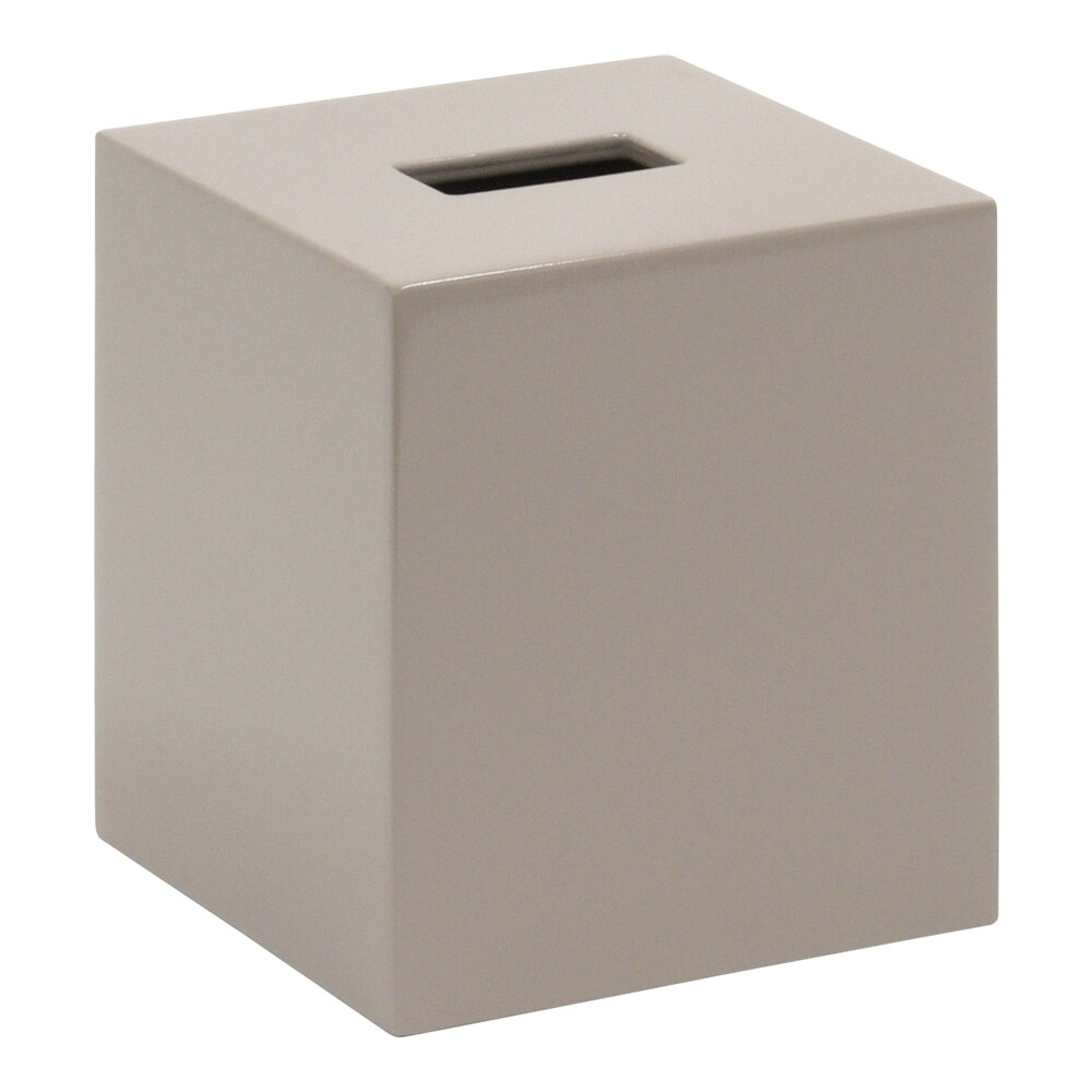 room360 New York 5 1/4" x 5 1/4" Stone Resin Square Tissue Box Cover ...