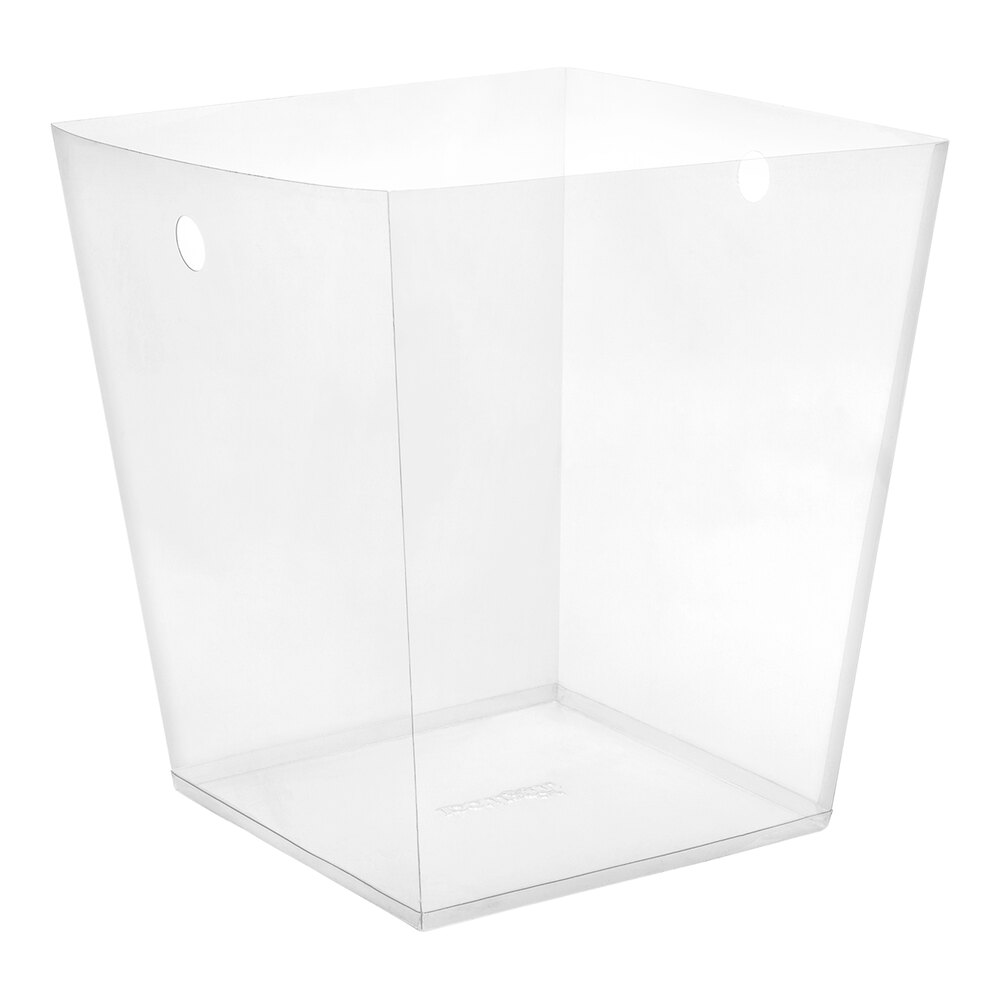room360 2.5 Qt. Clear PVC Flare Wastebasket Liner - 96/Pack