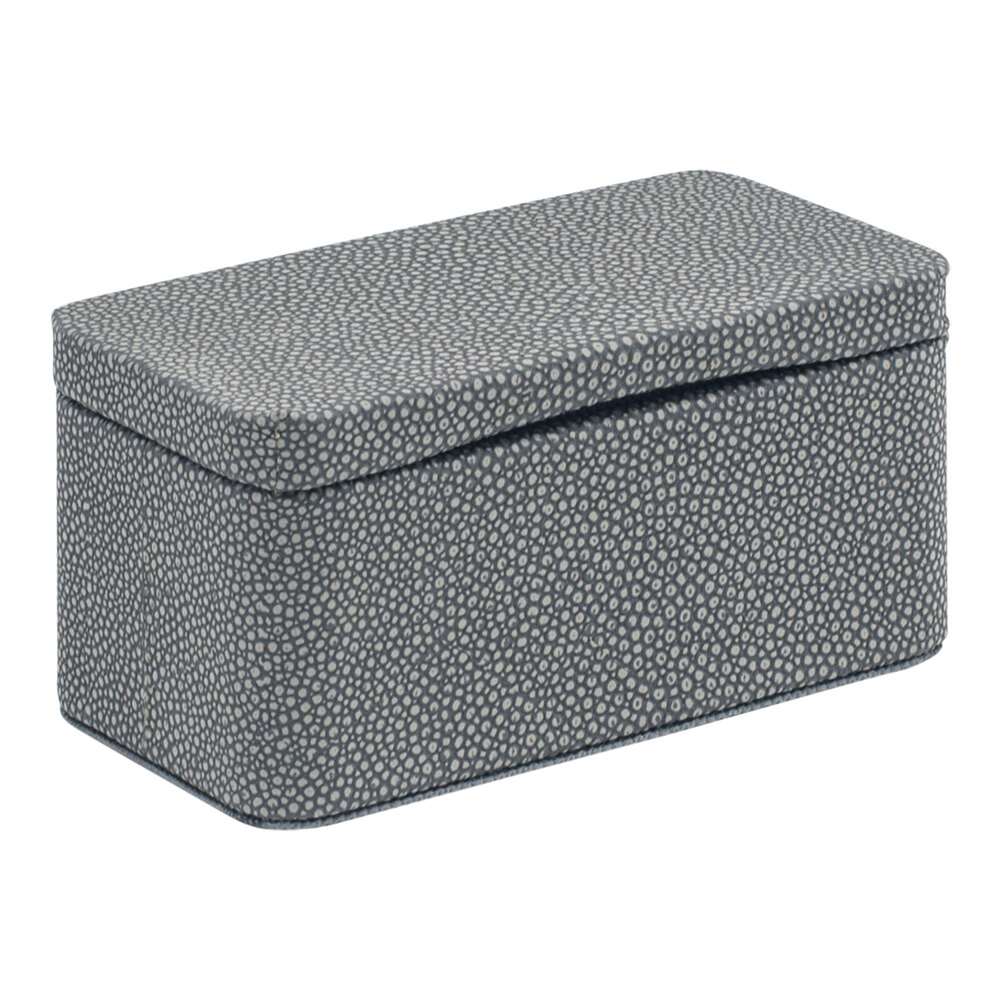 room360 Belize 5" x 3" Smoke Faux Shagreen Storage Jar with Lid ...