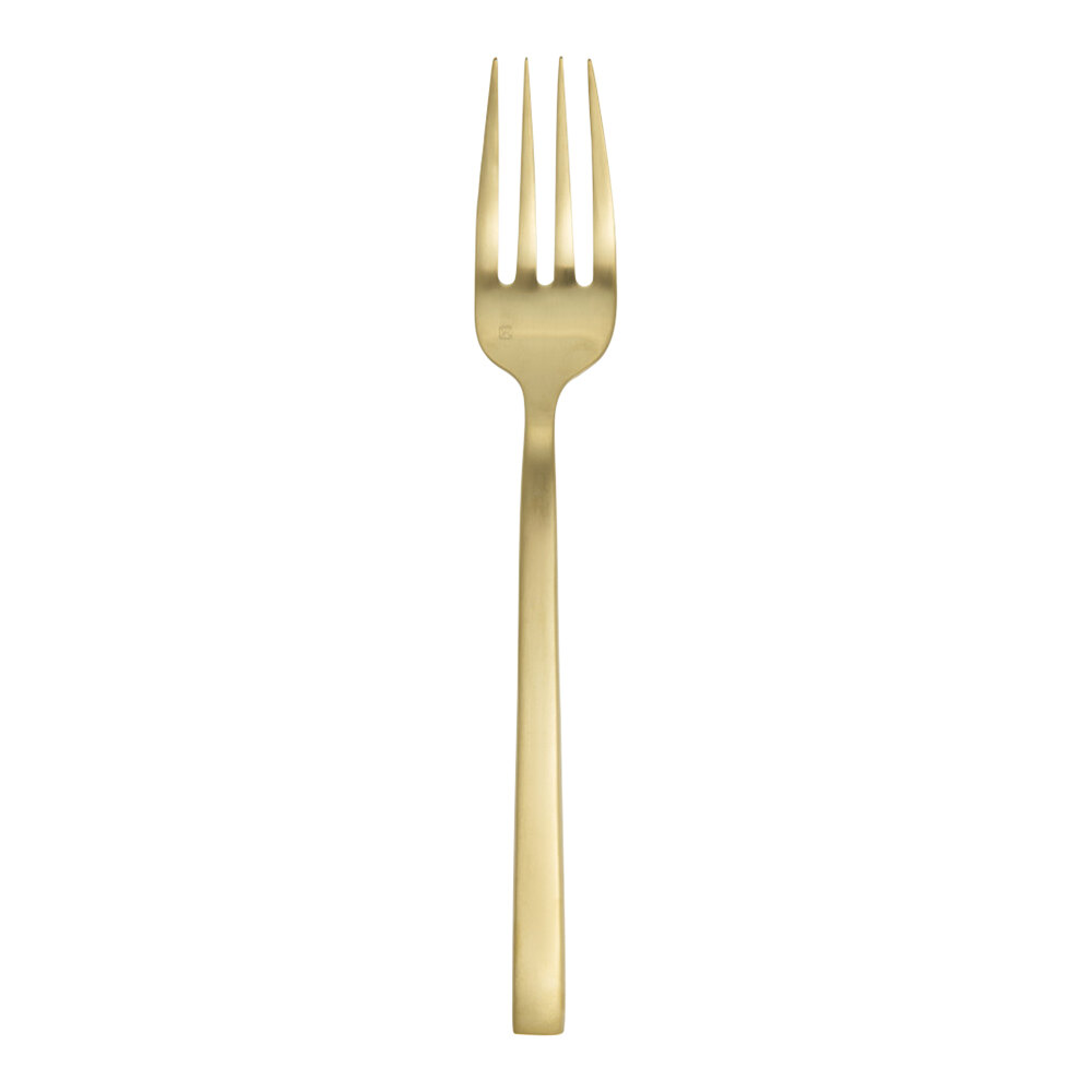 Fortessa Arezzo Brushed Gold 9 1/4" 18/10 Stainless Steel Extra Heavy ...