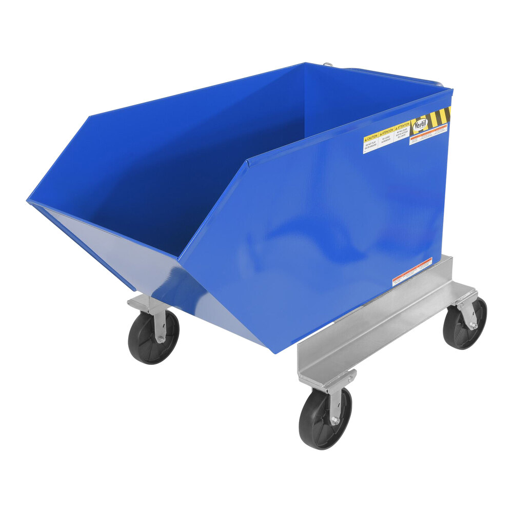 Vestil 0.50 Cubic Yard Mobile Tilting Steel Hopper with 8" Casters P ...