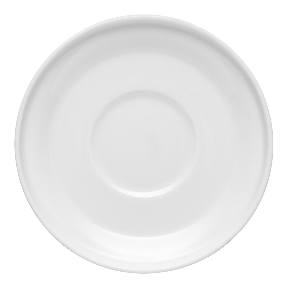 Libbey Ares 6" White Porcelain Saucer - 36/Case