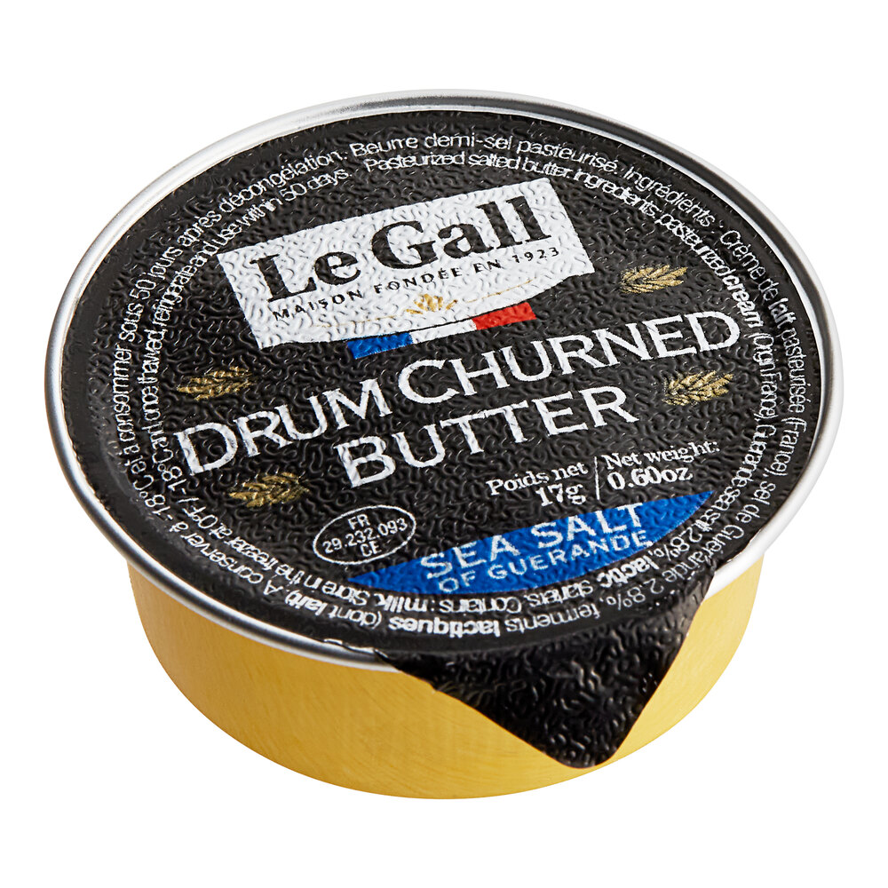 Le Gall Refrigerated Salted Churned Butter Portion Cup 17 Grams - 48/Case
