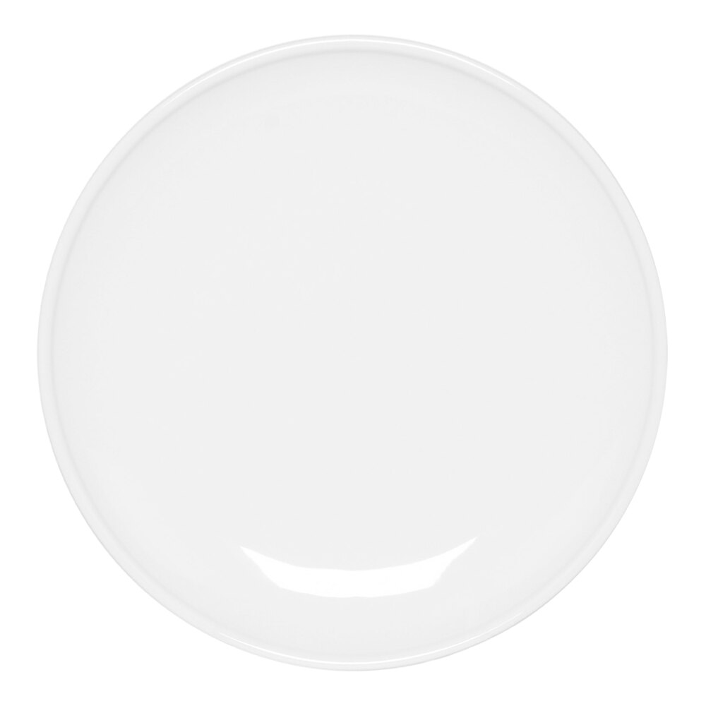 Front of the House Bevel 9" White Round Porcelain Plate - 6/Case