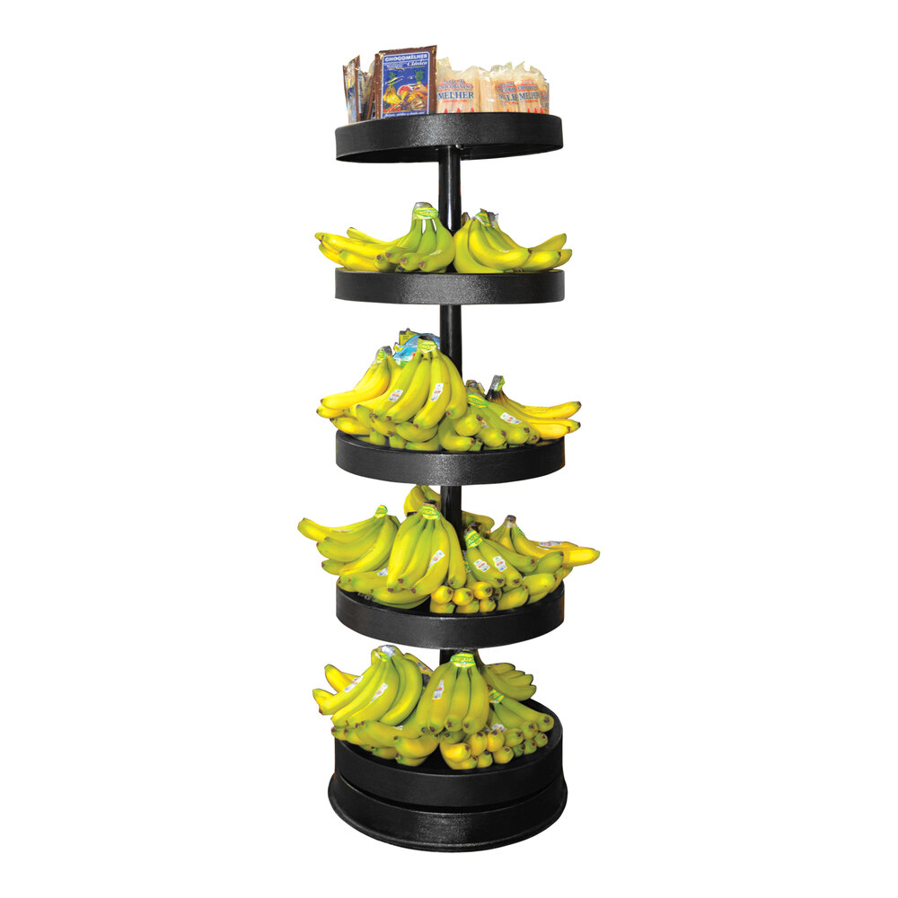Borray Manufacturer Inc. 18" x 63" Black Vertical Plastic Banana Display